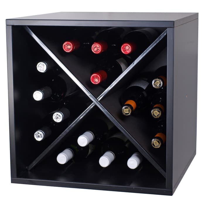 Renato » Black wooden wine racks » Perfect for HORECA | Wineandbarrels