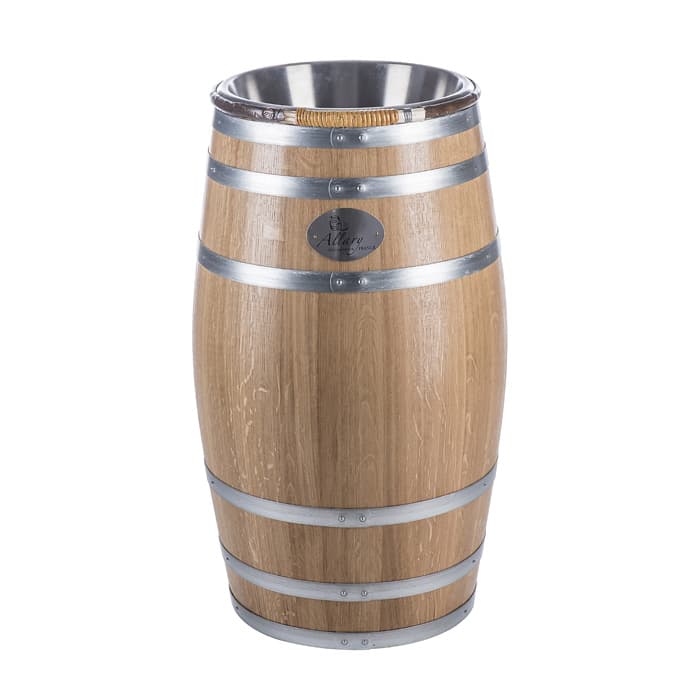 Wine barrel with spit bucket | Wineandbarrels