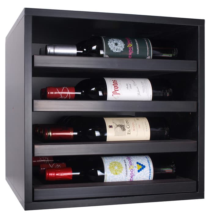 Renato » Black wooden wine racks » Perfect for HORECA | Wineandbarrels