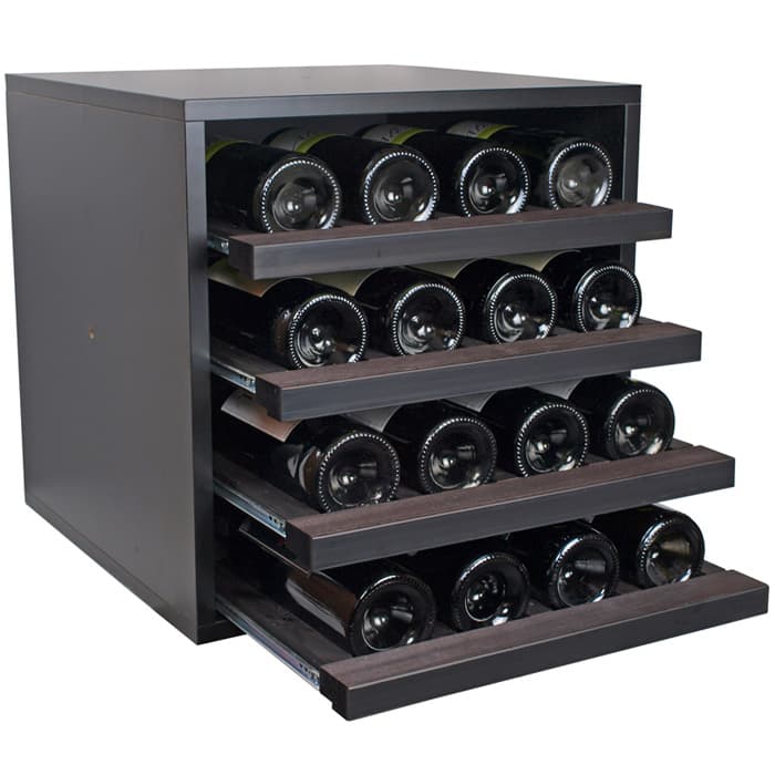 Renato » Black wooden wine racks » Perfect for HORECA | Wineandbarrels