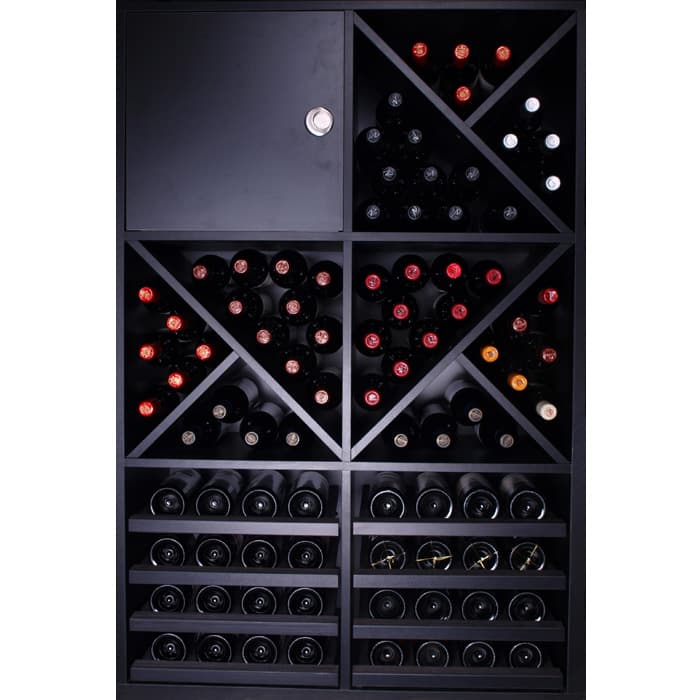 Renato » Black wooden wine racks » Perfect for HORECA | Wineandbarrels