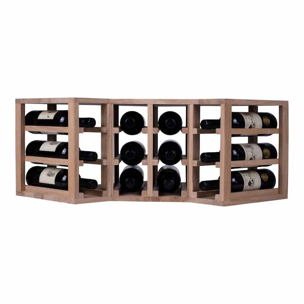 Halv hjørne - 12 flasker - Egetræ | Wineandbarrels