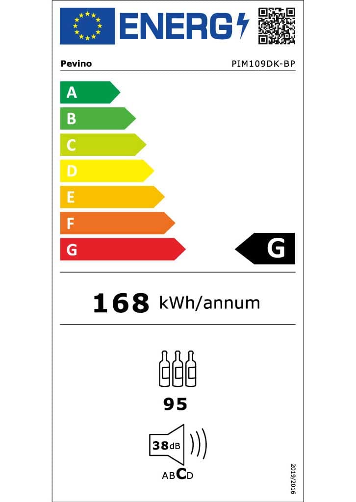 Pevino Imperial 95 bottles - push open - 2 zones - Kitchen door ...